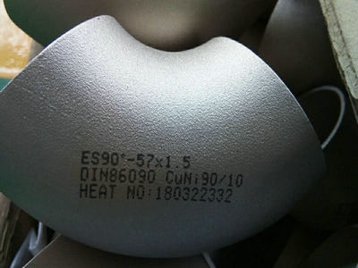 DIN 86090 elbow Cu Ni 90 10 C70600 Butt Welding Fittings LR elbow